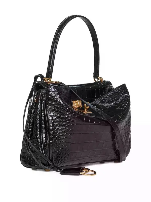Balenciaga Rodeo Croc-effect Leather Tote Bag