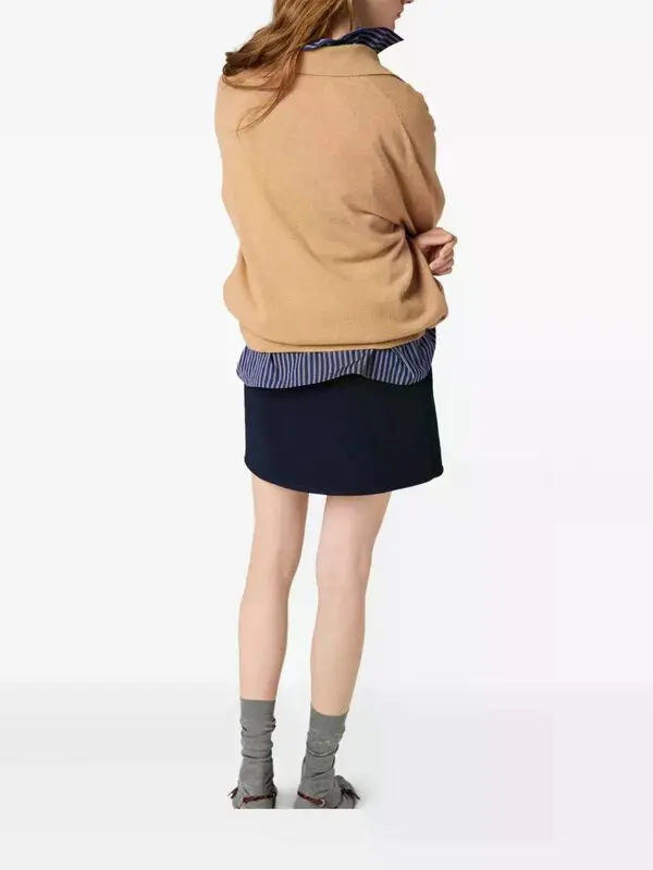 Miu Miu Cashmere Argyle Polo Shirt