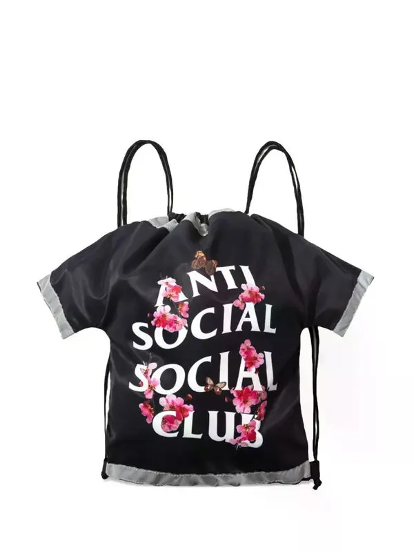 ANTI SOCIAL SOCIAL CLUB Cute Af Camo Drawstring Backpack - Black