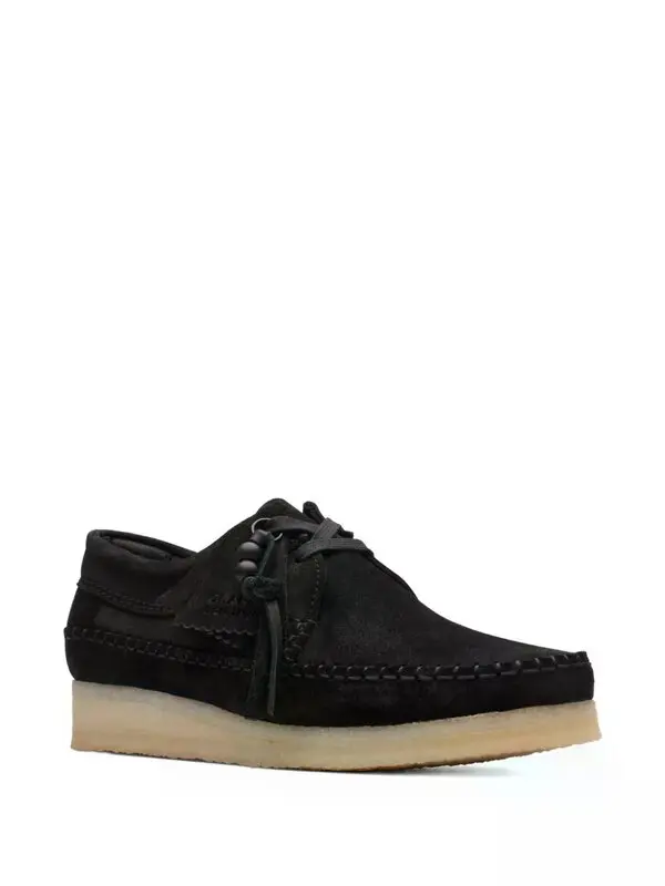 Clarks Weaver Derby Shoes - Black
