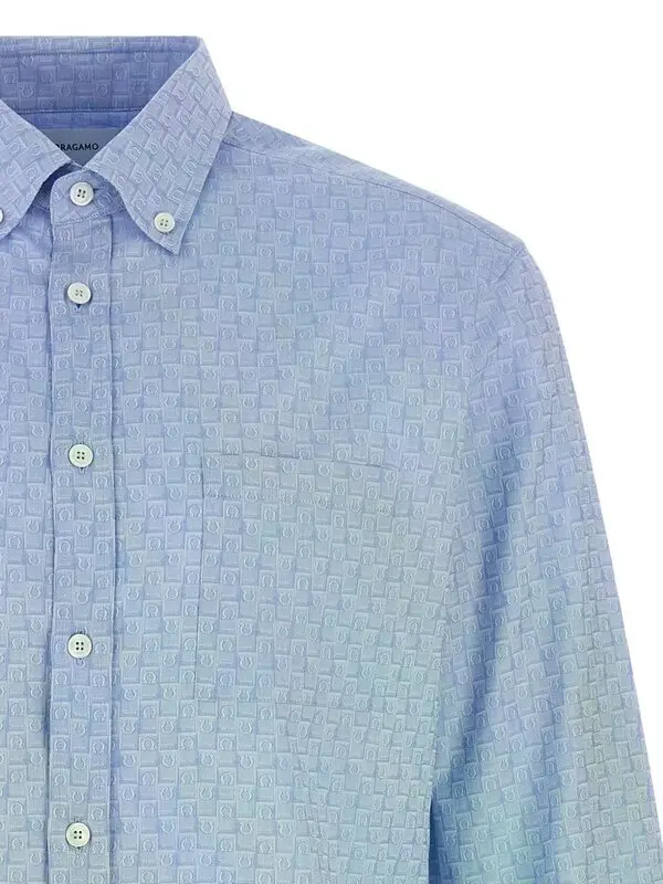 FERRAGAMO Monogram Cotton Shirt