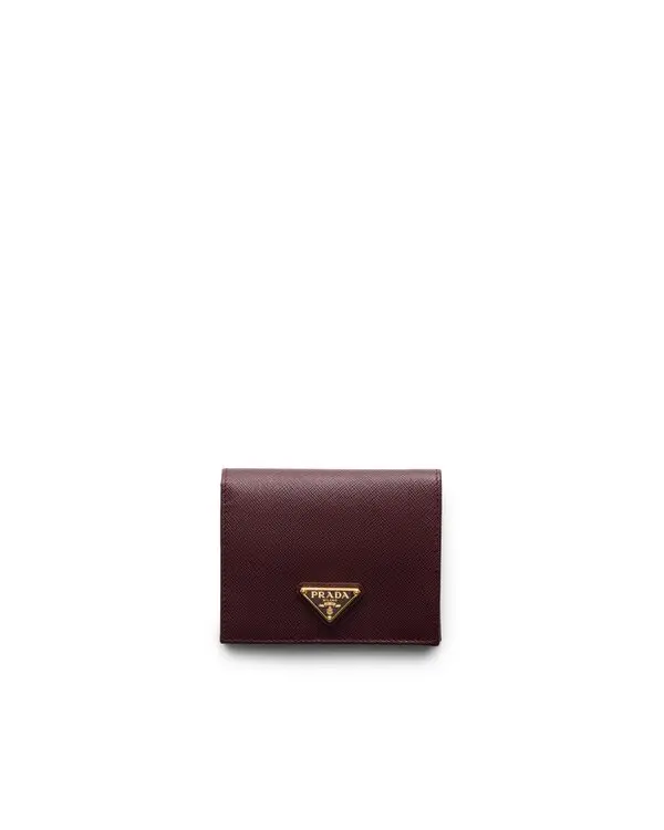 Prada Small Saffiano Leather Wallet - Red