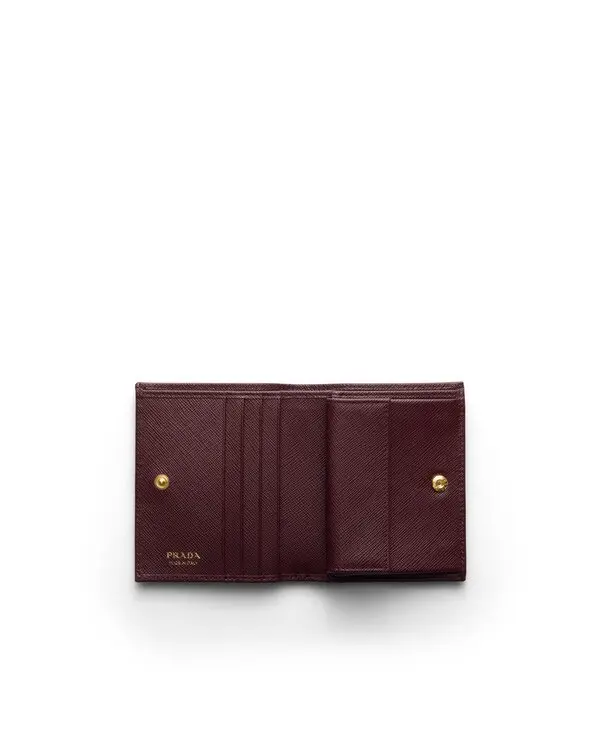 Prada Small Saffiano Leather Wallet - Red
