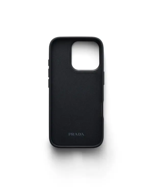 Prada Saffiano Leather Case For Iphone 16 Pro - Red