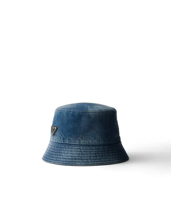 Prada Denim Bucket Hat - Blue
