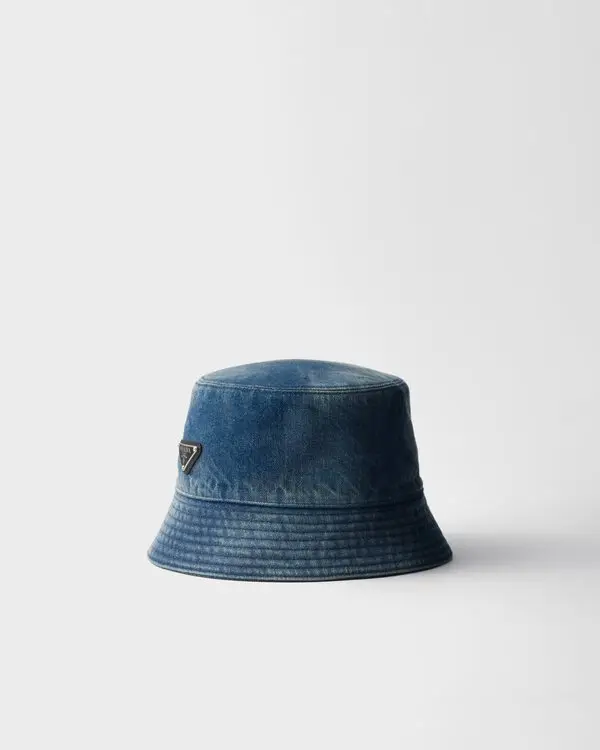 Prada Denim Bucket Hat - Navy