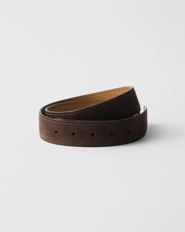Prada Suede Belt Strap - Dark Brown