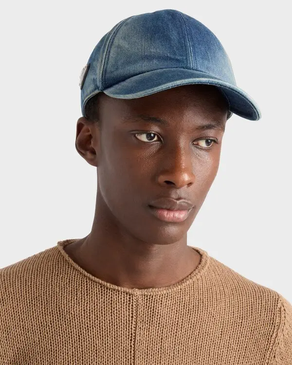 Prada Denim Baseball Cap