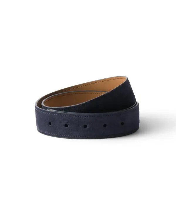 Prada Suede Belt Strap - Blue