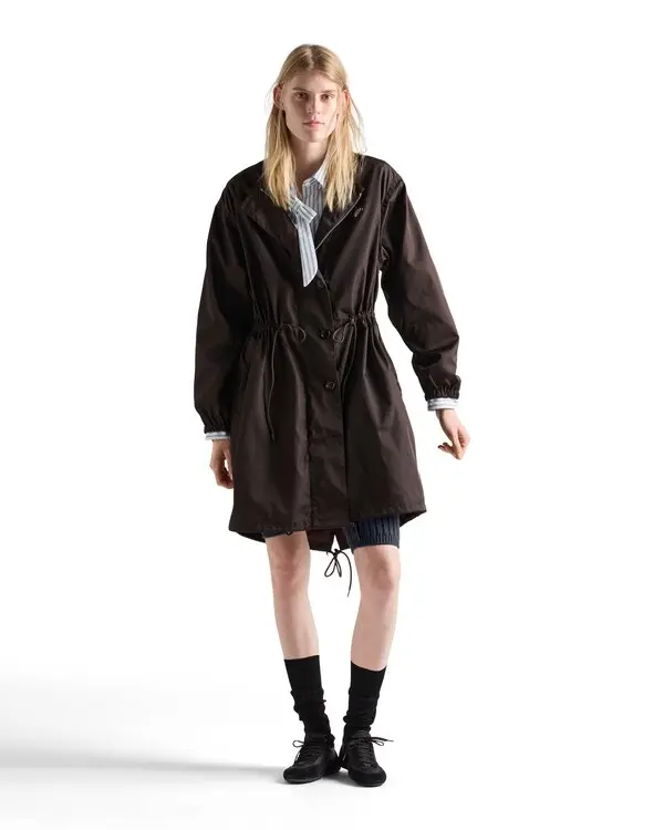 Prada Re-nylon Raincoat - Brown