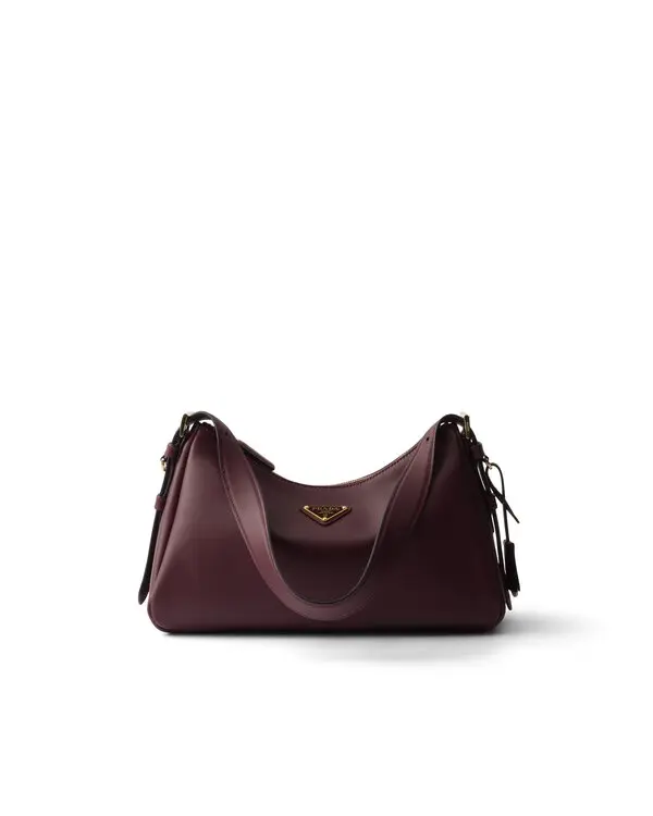Prada Aimée Medium Leather Shoulder Bag - Red