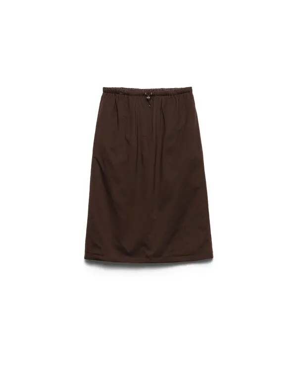 Prada Reversible Cotton Jersey And Re-nylon Skirt