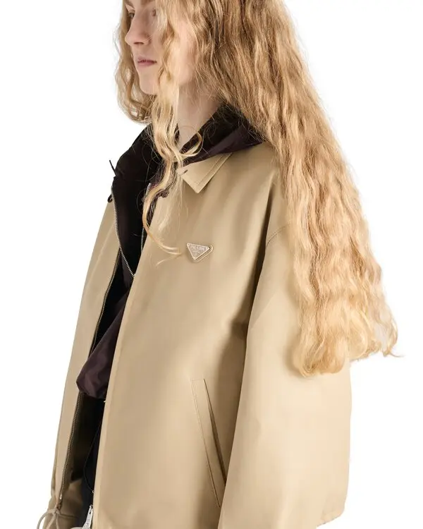 Prada Nappa Leather Blouson Jacket - Neutral