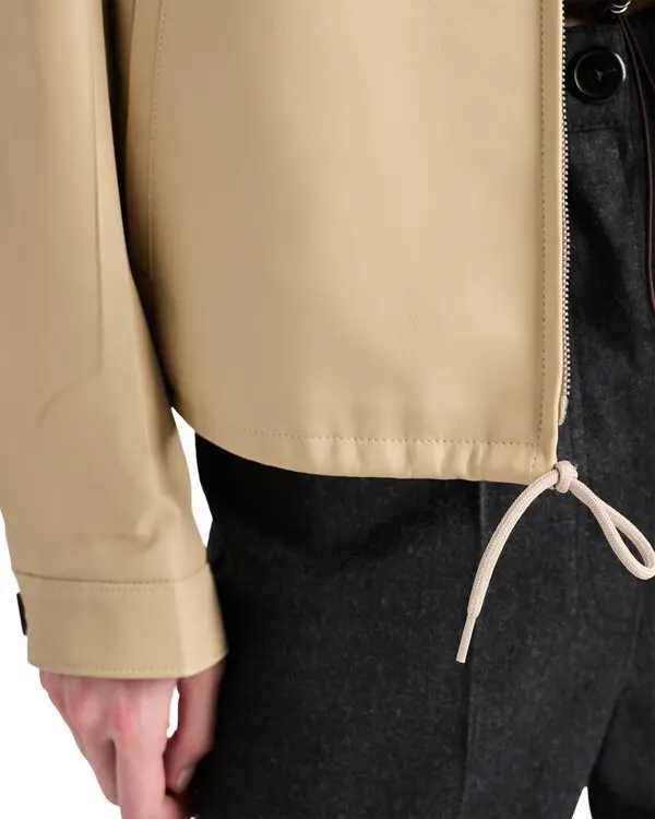 Prada Nappa Leather Blouson Jacket - Neutral