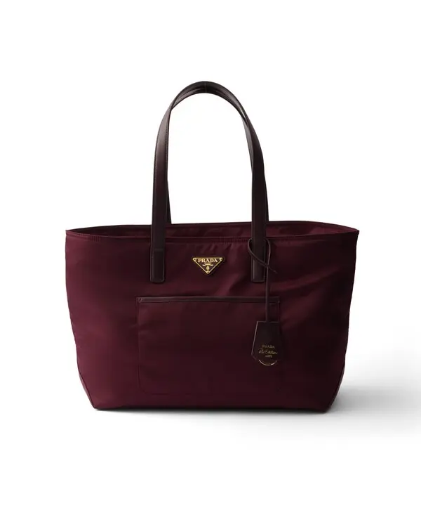 Prada Re-edition 1978 Medium Re-nylon And Saffiano Leather Tote Bag - Red