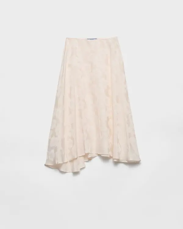 Prada Floral Jacquard Pencil Skirt