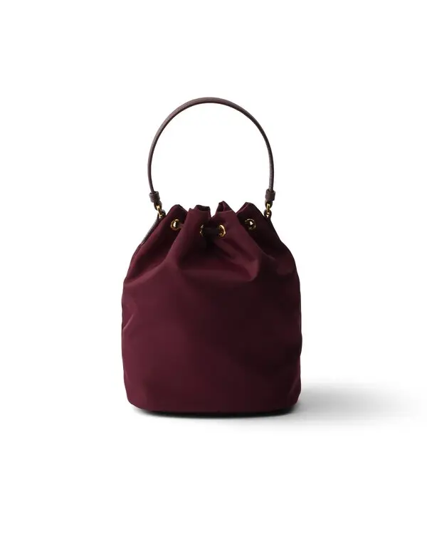 Prada Duet Re-nylon Bucket Bag - Red