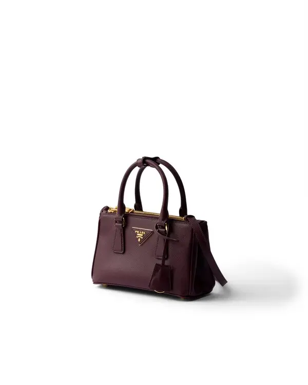 Prada Galleria Mini Saffiano Leather Bag - Red