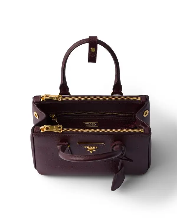 Prada Galleria Mini Saffiano Leather Bag - Red
