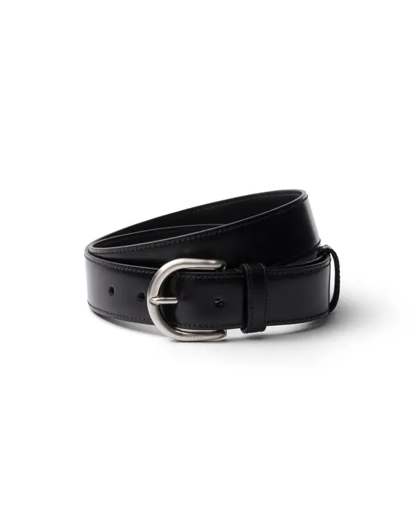 Prada Leather Belt - Black