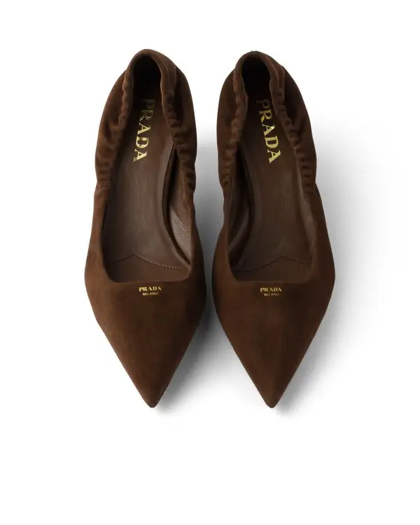 Prada Suede Pumps - Brown