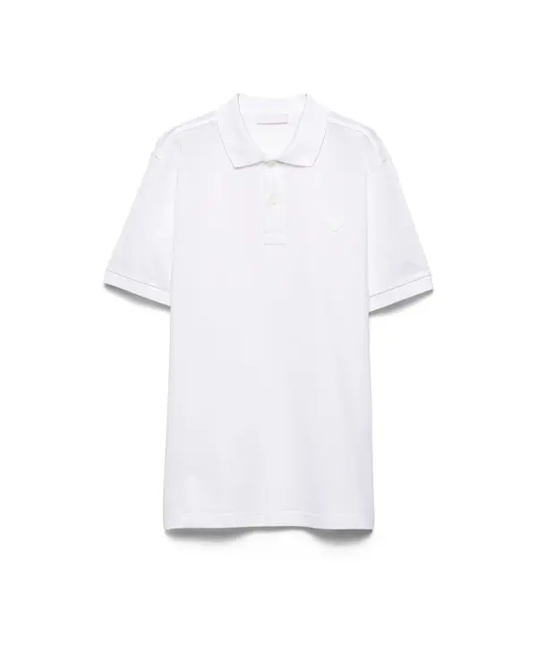 Prada Piqué Polo Shirt - White