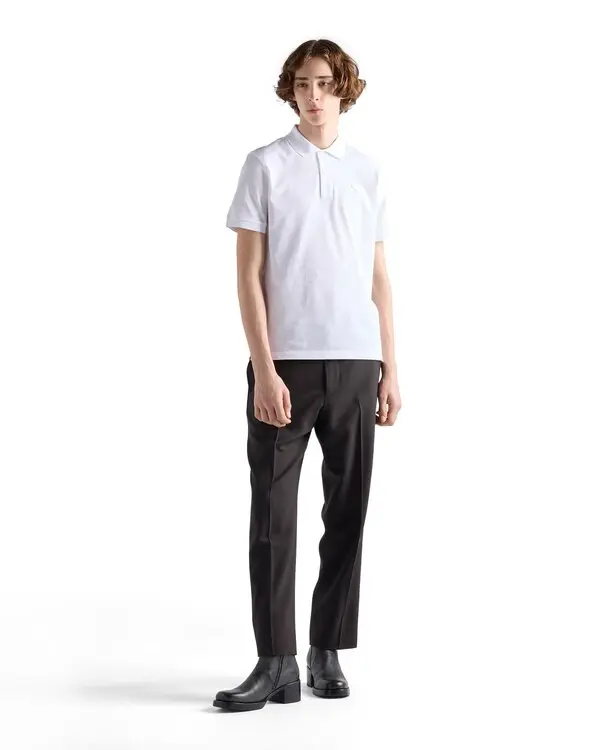 Prada Piqué Polo Shirt - White