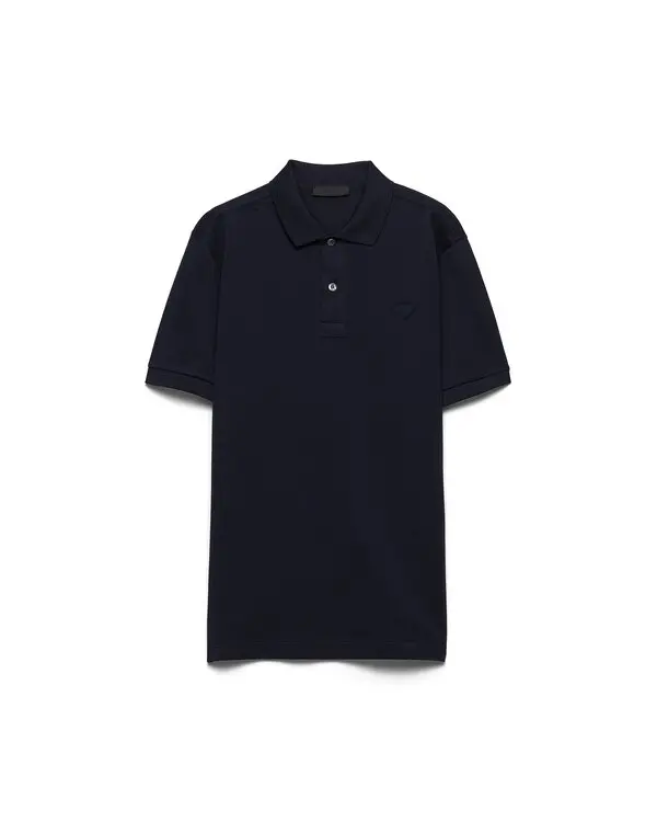 Prada Piqué Polo Hirt - Blue