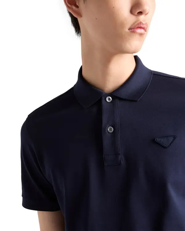 Prada Piqué Polo Hirt - Blue