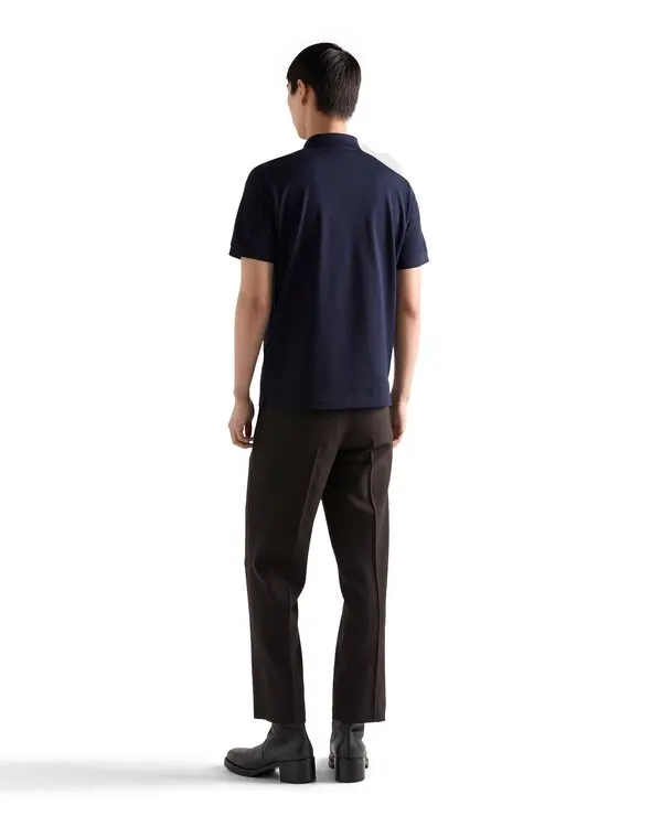 Prada Piqué Polo Hirt - Blue