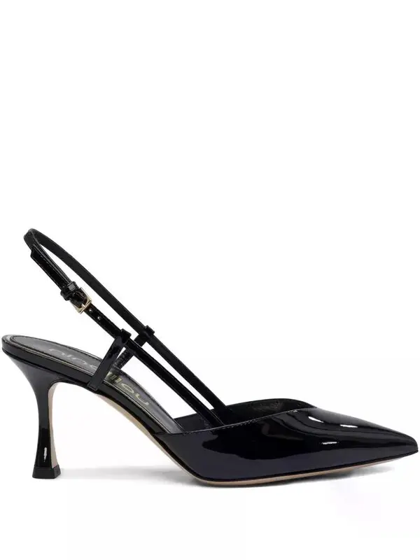 NINALILOU 70mm Mya Slingback Patent-leather Pumps - Black