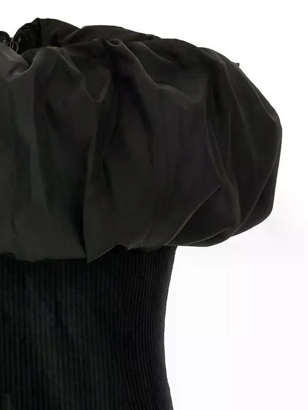 GANNI Ribbed Off-the-shoulder Top