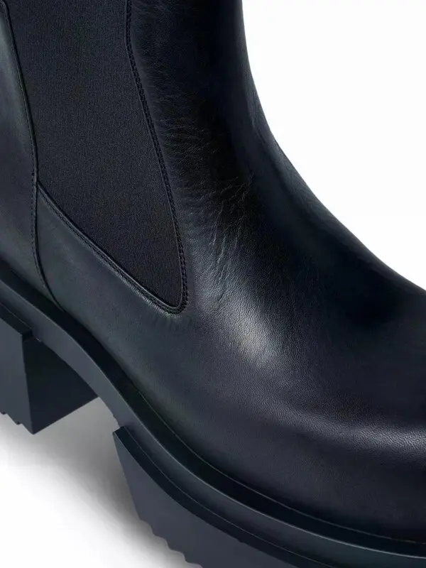 Rick Owens 80mm Elastic-panel Block-heel Boots - Black