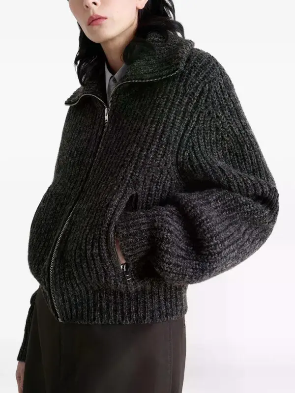 LEMAIRE Ribbed Zip-up Cardigan