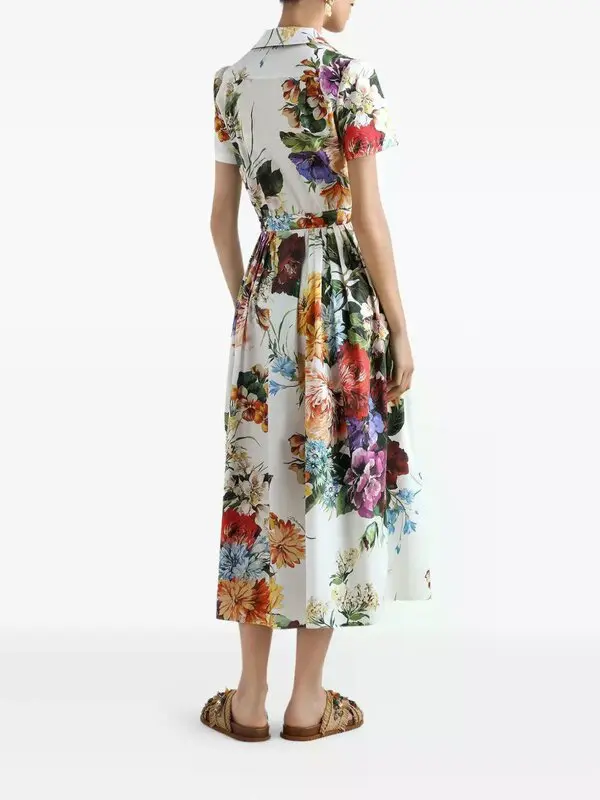 Dolce & Gabbana Midi Floral Print Dress