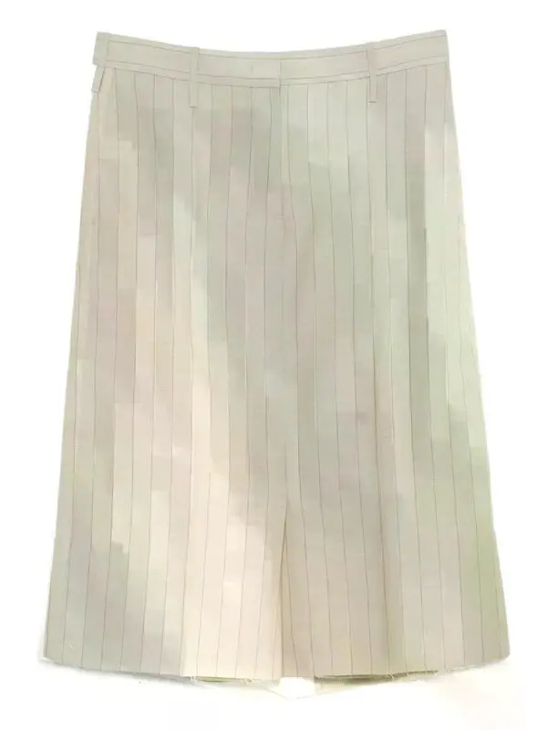JIL SANDER Pinstripe Frayed Skirt