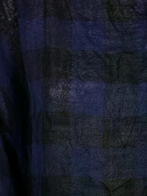 DANIELA GREGIS Check-pattern Wool Blouse
