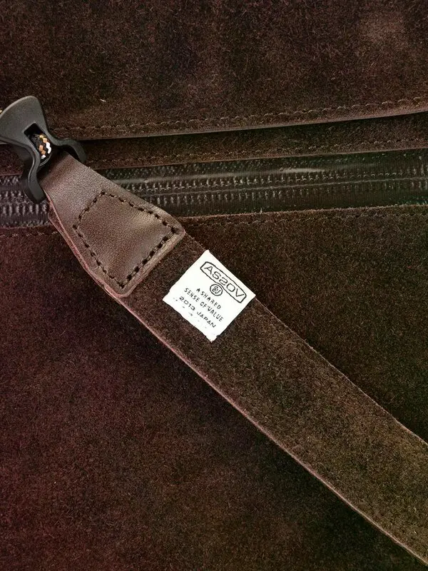 AS2OV Textured Shoulder Bag - Brown