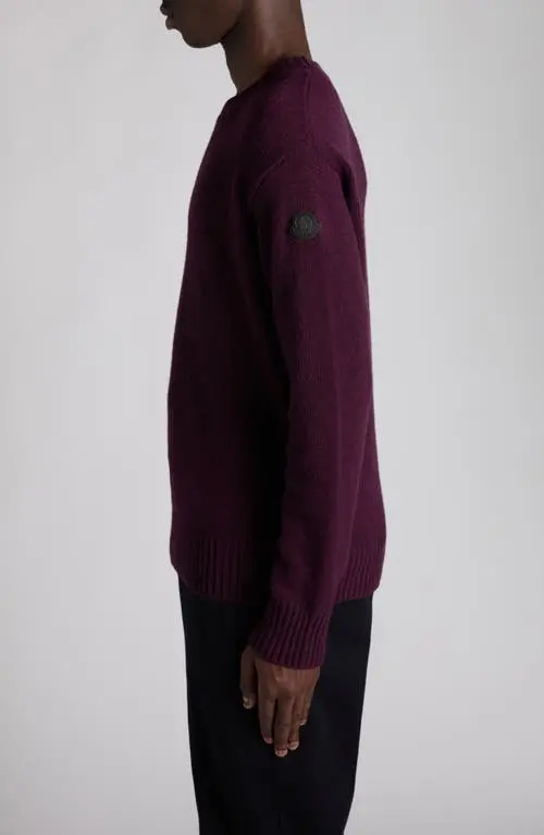 Moncler Wool And Cashmere Crewneck Sweater - Violet
