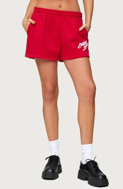 EDIKTED Cotton-blend Sweatshorts - Red