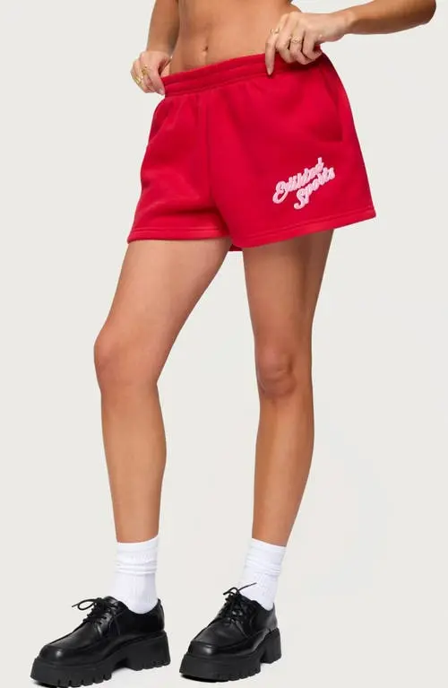 EDIKTED Cotton-blend Sweatshorts - Red