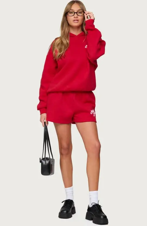 EDIKTED Cotton-blend Sweatshorts - Red