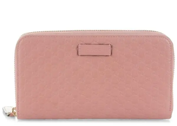 Gucci Zip Around Wallet Microssima - Pink