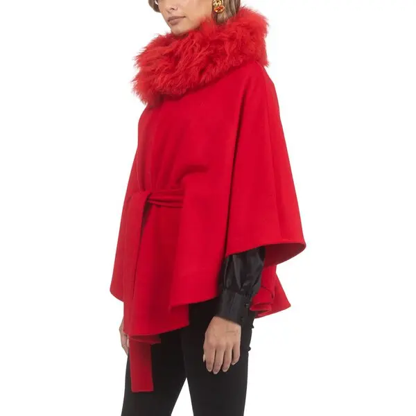Gorski Wool Belted Cape