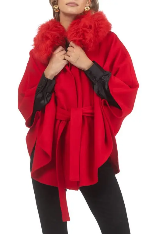 Gorski Wool Belted Cape