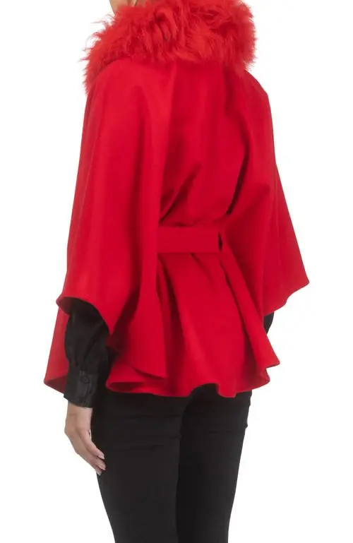 Gorski Wool Belted Cape