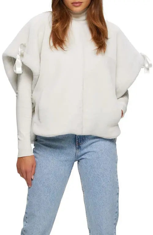 Gorski Shearling Short Sleeve Jacket - White