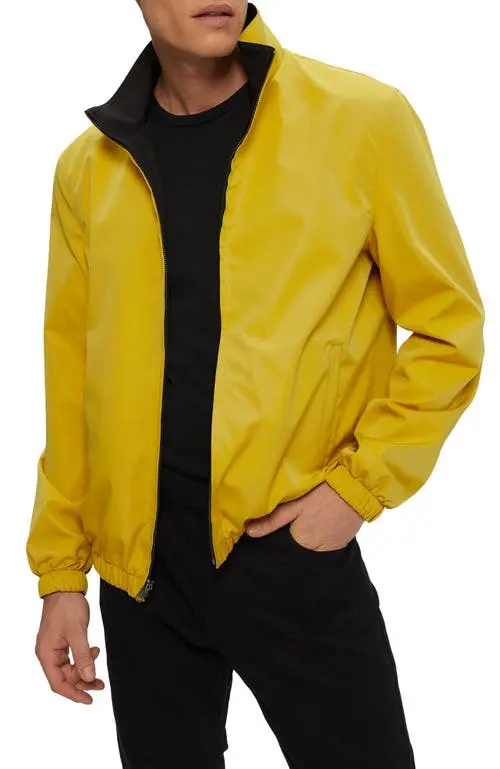 Gorski Reversible Zip-up Jacket - Black/yellow
