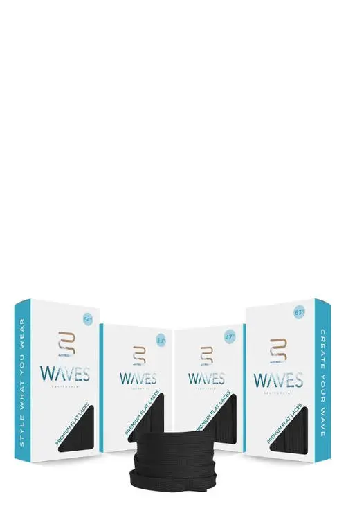 WAVES CALIFORNIA 39-inch Premium Flat Shoelaces - Core Black