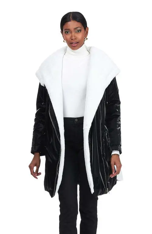 Gorski Quilted Parka With Shearling Trim